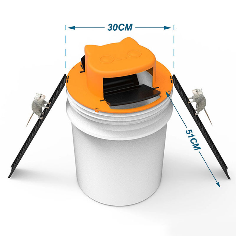 Mouse Bucket Trap Cage Reusable Flip And Slide Mouse Trap Rat Catching ...