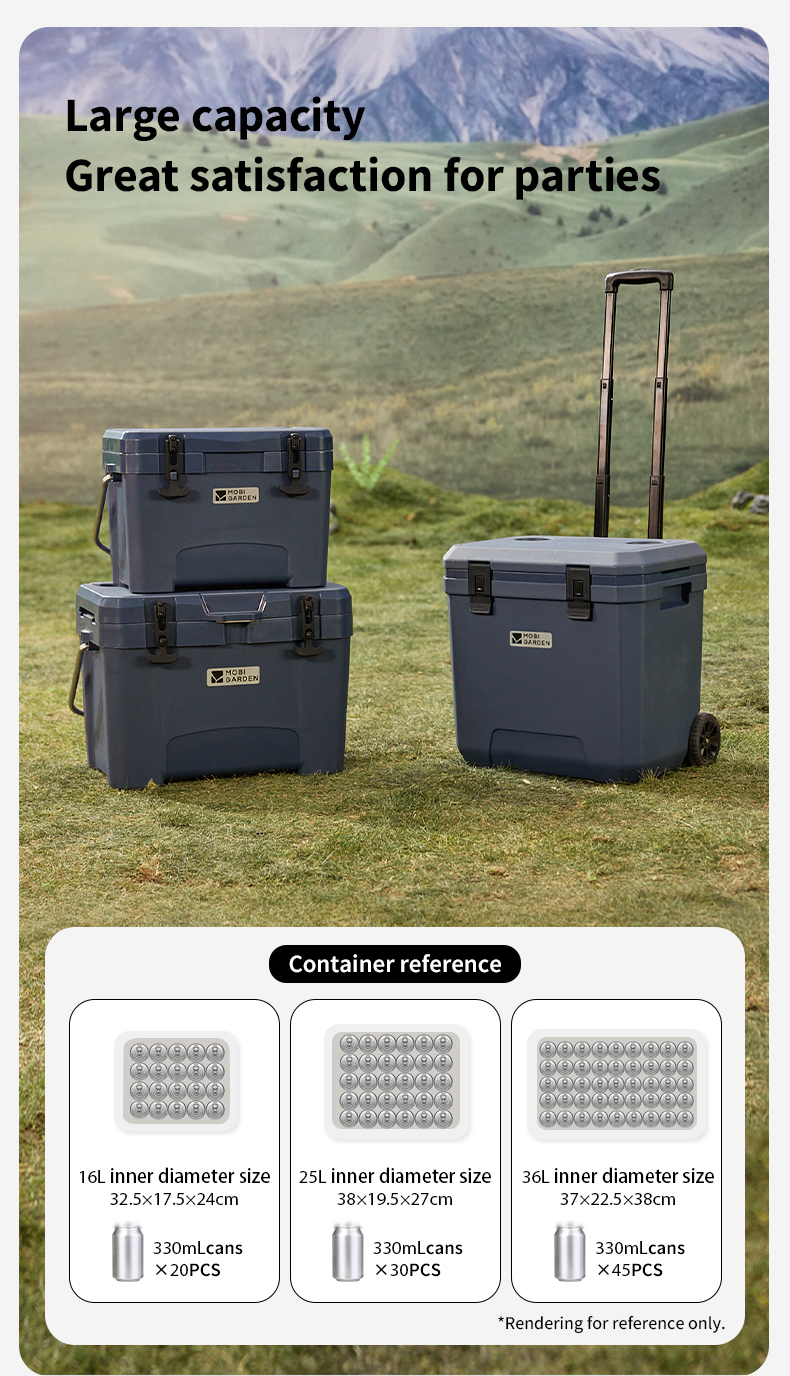 MOBI GARDEN Camping Cooler Box Ice 16L/25L/36L Car Portable Camping ...