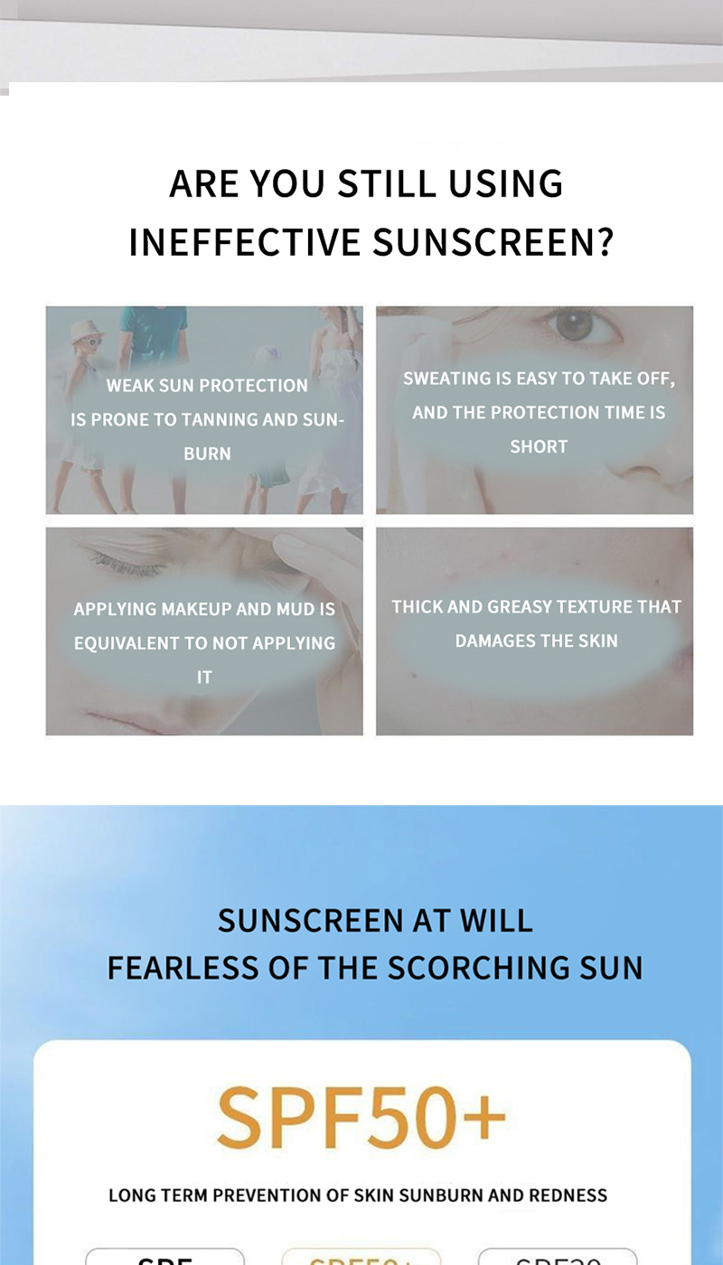 Isolation sunscreen, anti UV makeup, three in one sunscreen, refreshing ...