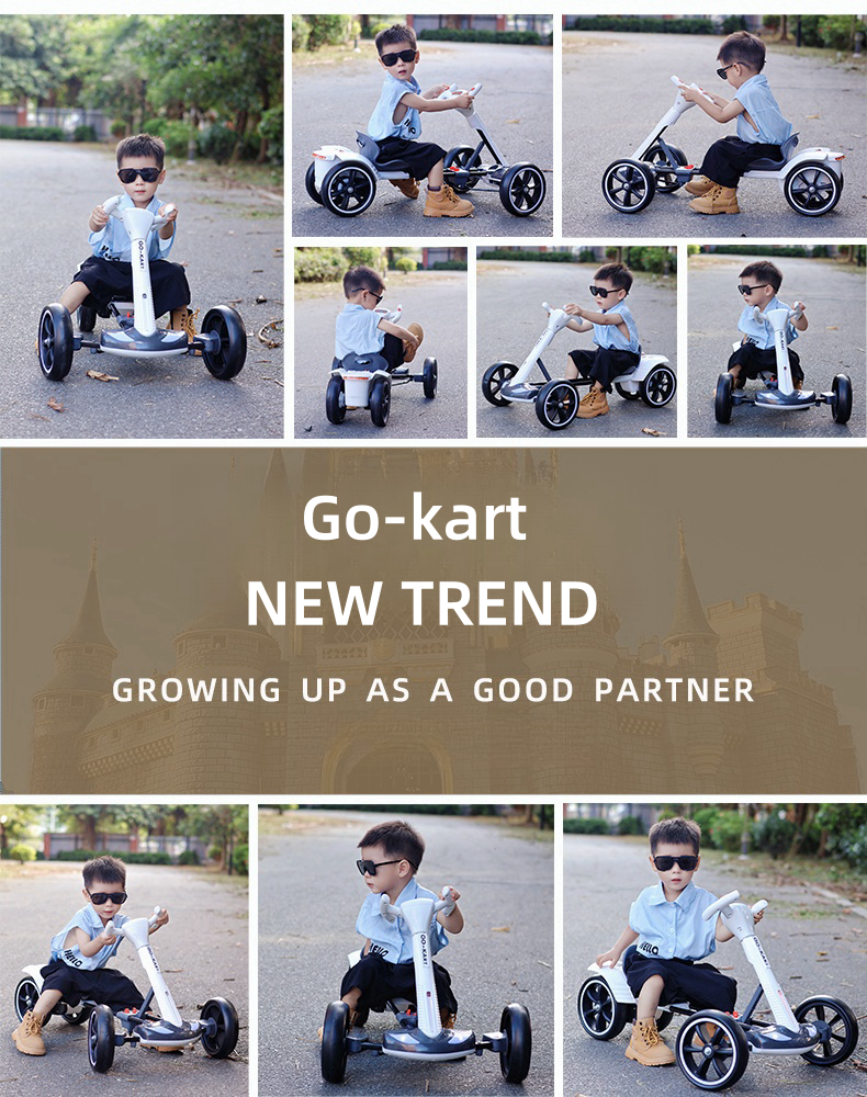 Portable Kids Ride-On Car with LED Lights | Foldable Electric Kart 2-10 ...