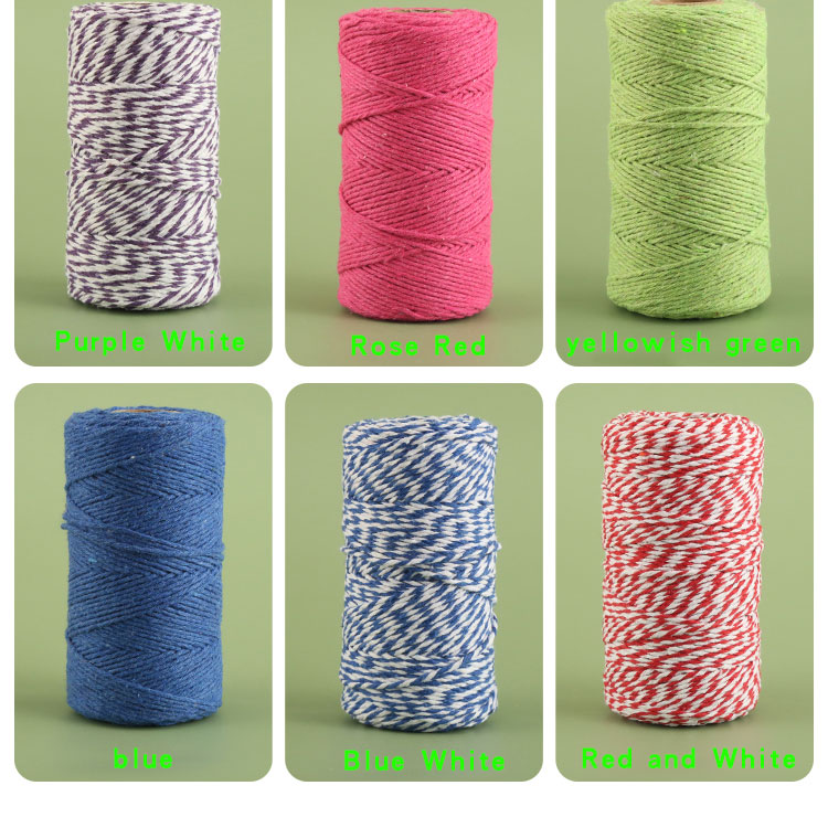 2MM Cotton Bakers Twine，328 Feet Cotton Cord Crafts Twine String ...