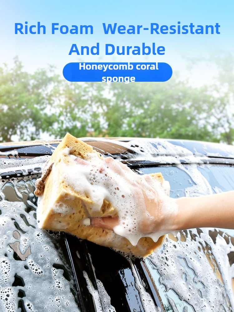 Car Wash Sponge Coral Sponge Strong Decontamination Wipe Car Absorbent ...