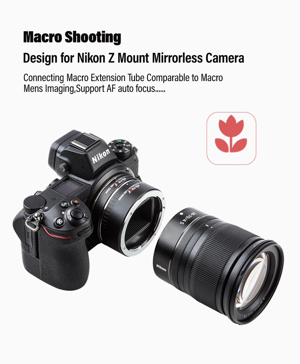 Viltrox DG-Z Nikon Z Auto Focus AF Macro Extension Tube Lens Adapter ...