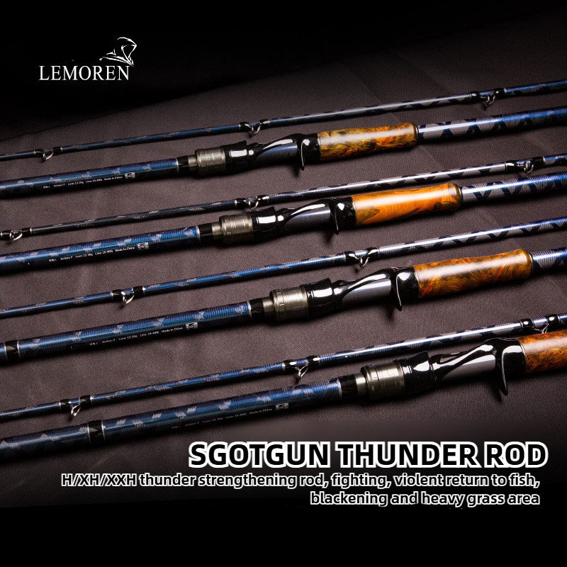 【TRAINFIS】H/XH/XXH Action Fishing Rod 20KG Drag Full Solid Carbon Tip ...
