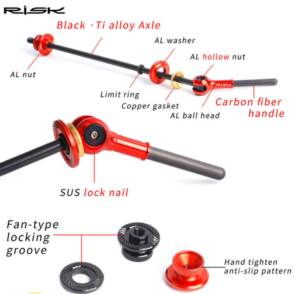 RISK mountain bike titanium alloy quick disassembly,carbon fiber ...