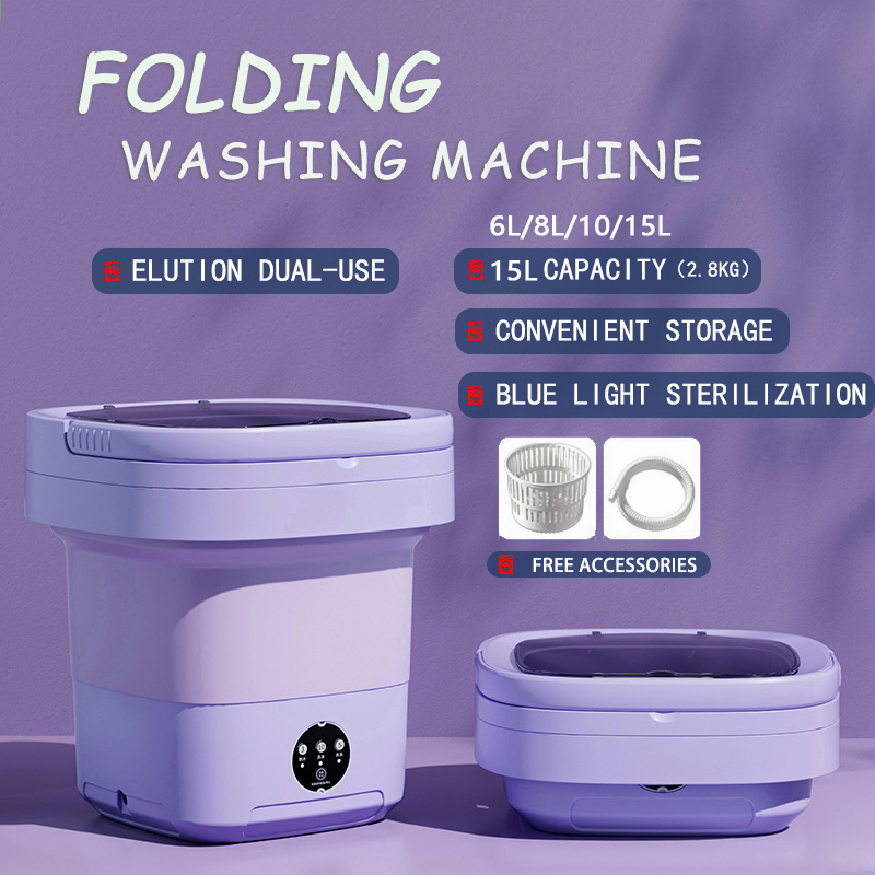 Small Mini Foldable Washing Machine With Dryer Portable Automatic 10L ...