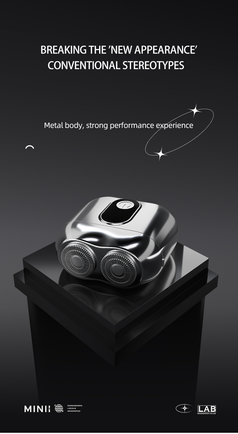 HYM Electric Beard Shaver for Men Dual Floating Head Rechargeable ...