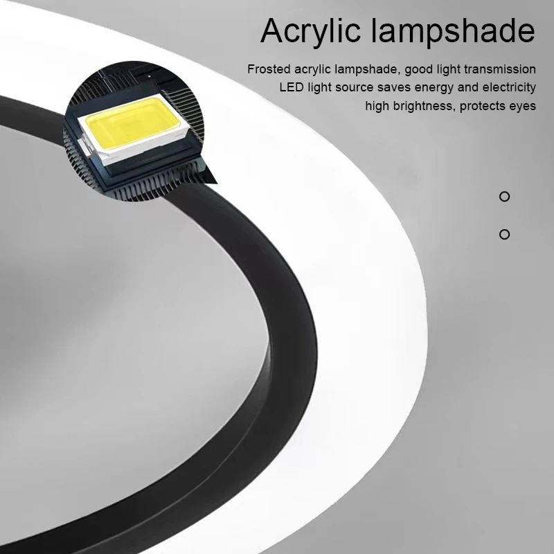 TEECK LED Ceiling Light Modern Design Tri-color Three Heads Round ...