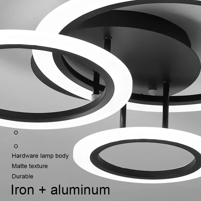 TEECK LED Ceiling Light Modern Design Tri-color Three Heads Round ...