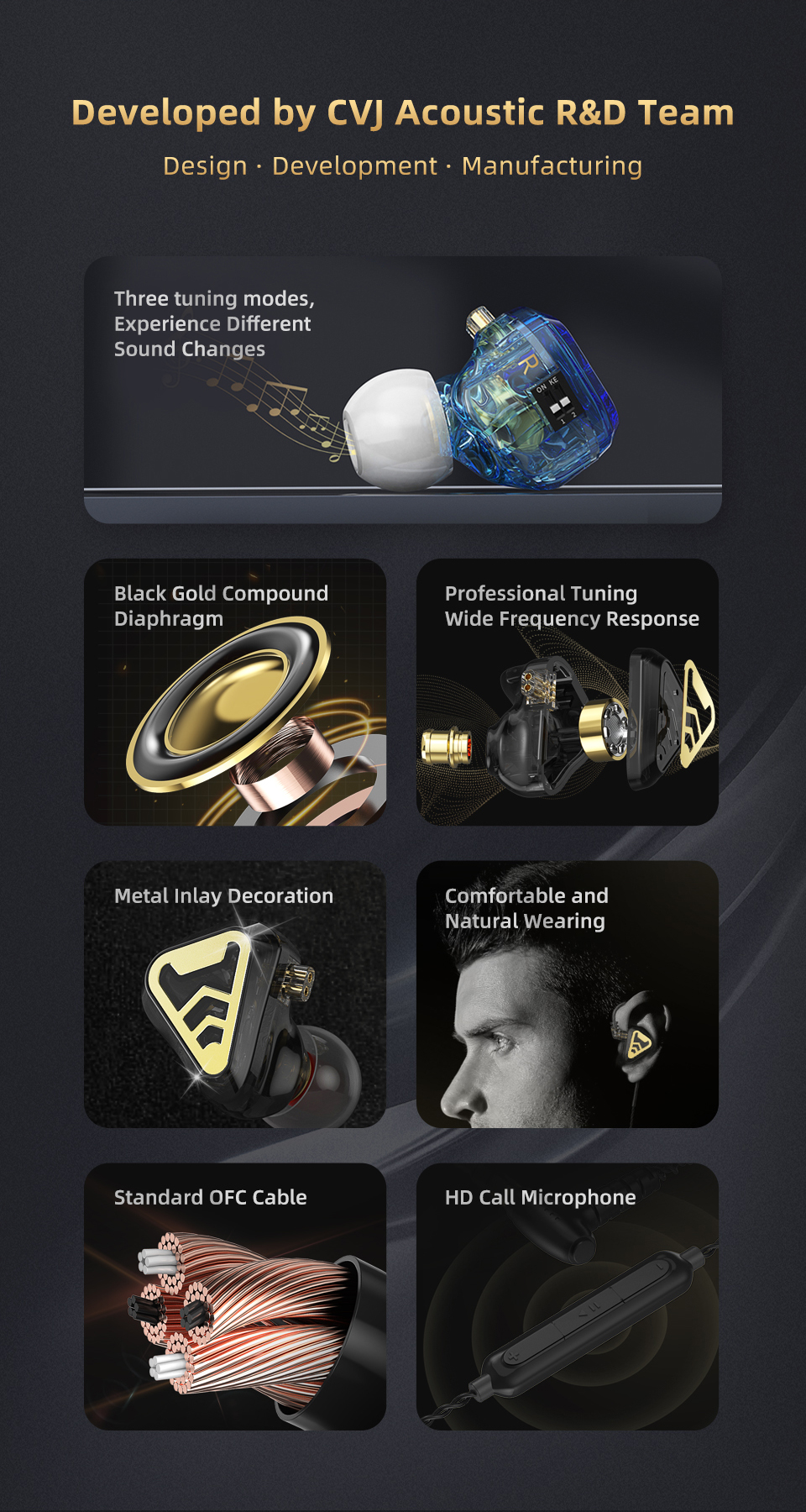 CVJ TXS Earphones Earbuds Earphone Gaming Headphone With Microphone ...