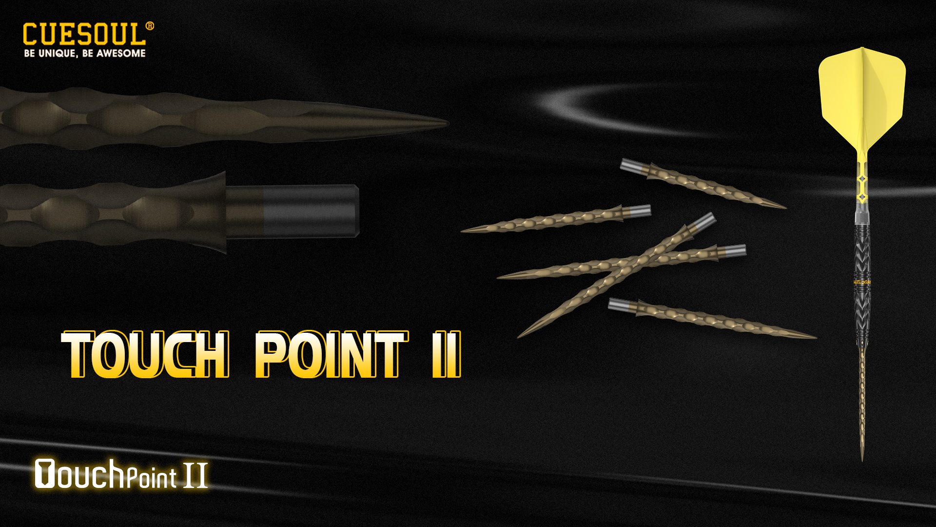 CUESOUL TOUCH POINT II Replacement Dart Steel Points,Collar Design ...