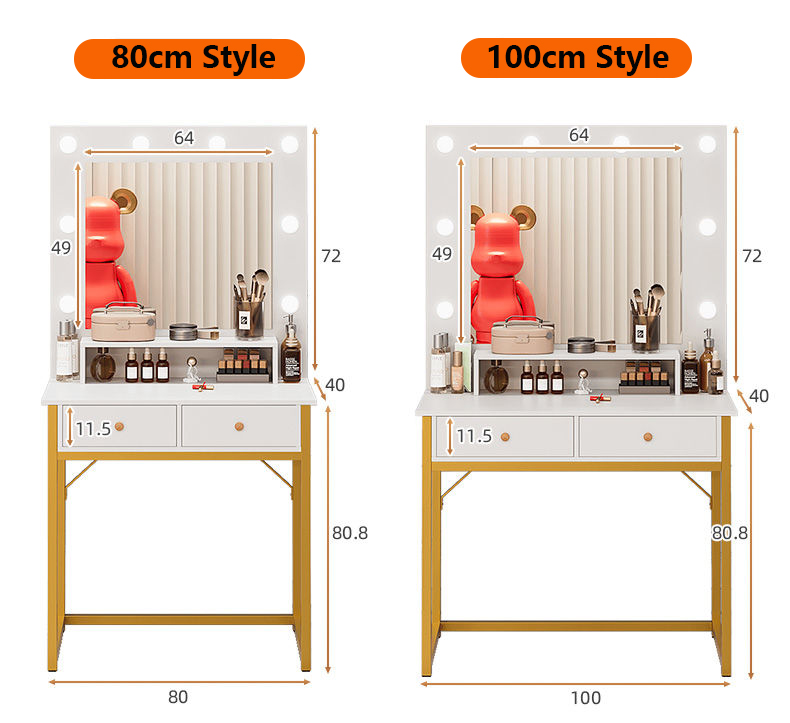 Nordic Vanity Table With Mirror Vanity Mirror With Light Mirror With ...