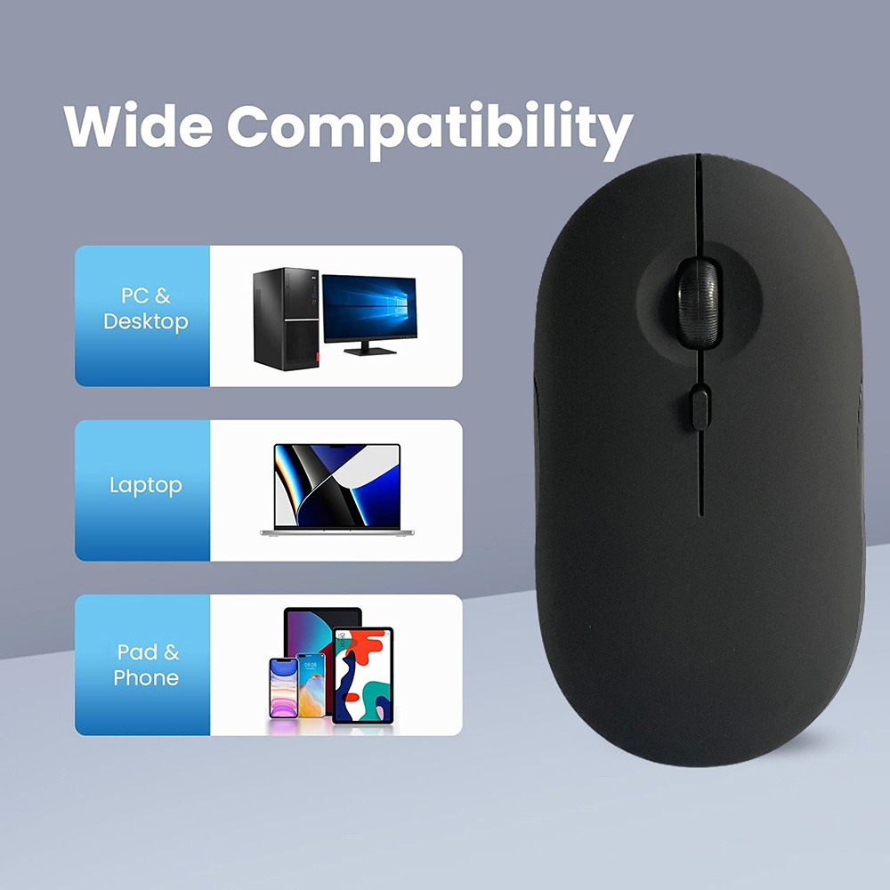 Bluetooth Mouse Wireless Rechargeable Dual Mode BT5.2 2.4G DPI Silent ...