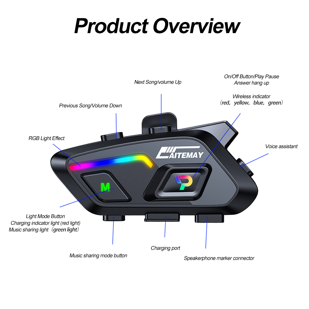 (Local Seller) Bluetooth X1 Plus Motorcycle Helmet Intercom Headset For ...