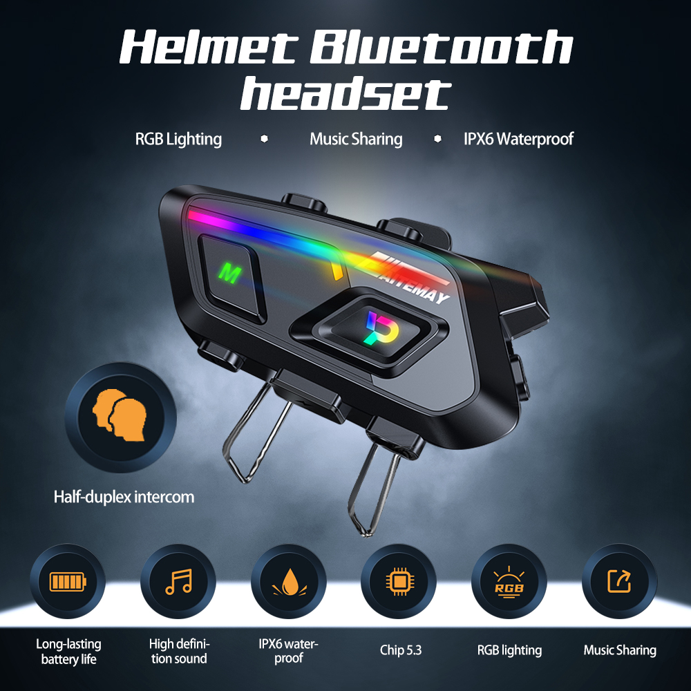 (Local Seller) Bluetooth X1 Plus Motorcycle Helmet Intercom Headset For ...