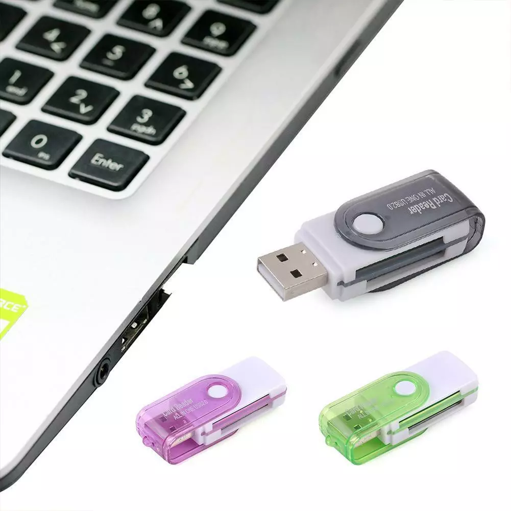 Super Mini USB Memory Card Reader USB 2.0 to SD Micro TF MS Card ...