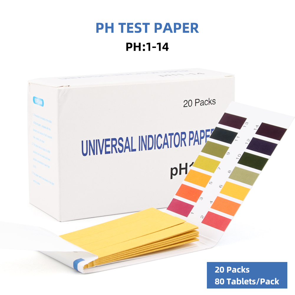 YAGO Universal pH Test Strips 1-14 for Water/Cosmetics/Urine-80 Strips ...