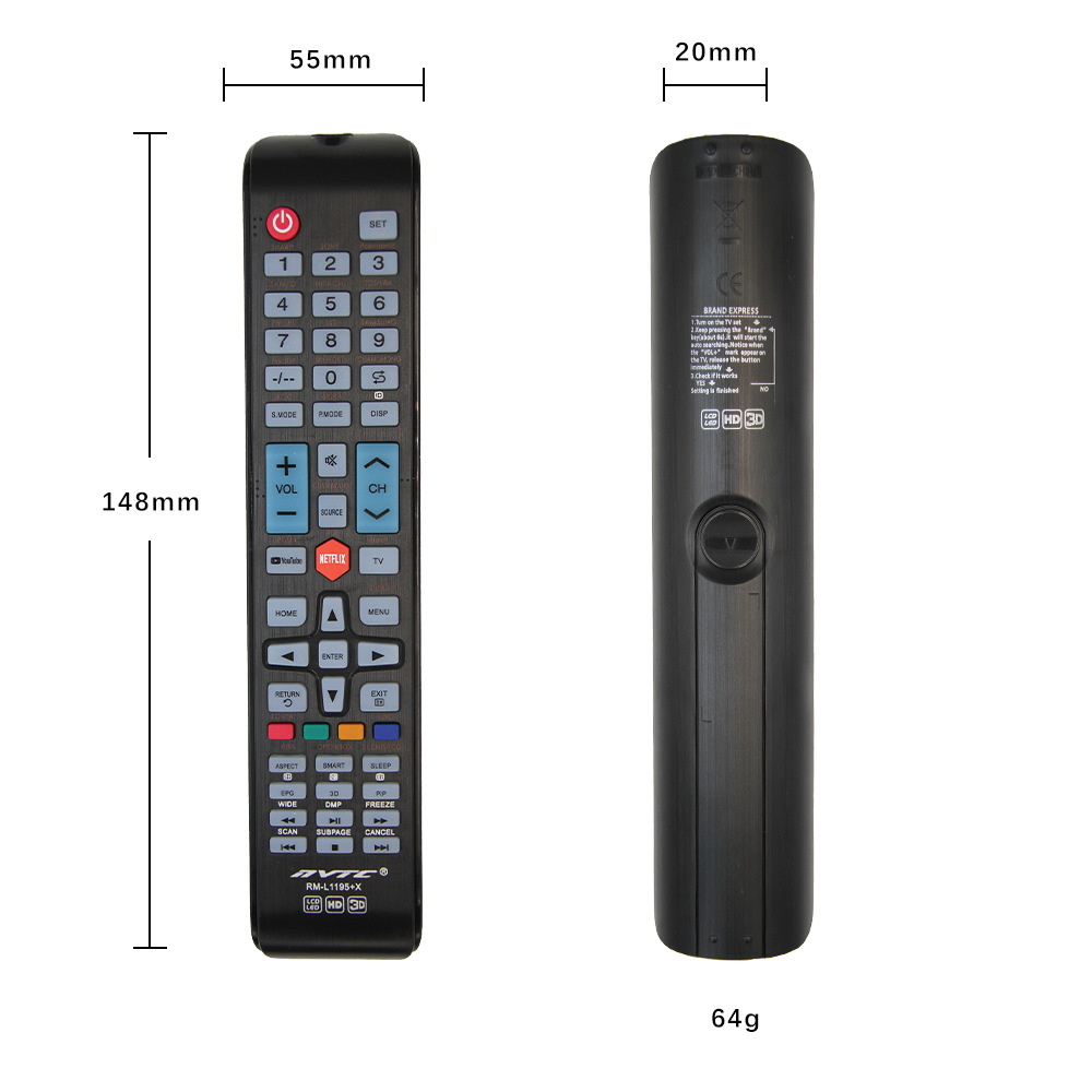 Universal RM-L1195+X Plastic Remote Control Suitable for Various Brands of TVs | Shopee Philippines
