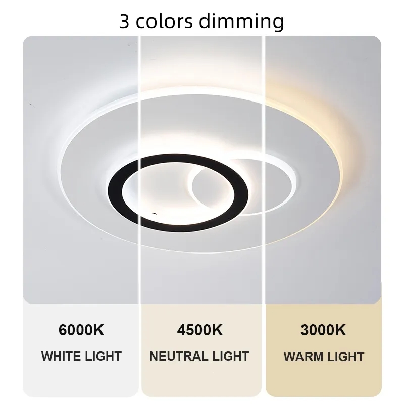 TEECK LED Ceiling Light Nordic Modern Tricolor Ceiling Lamp for Living ...