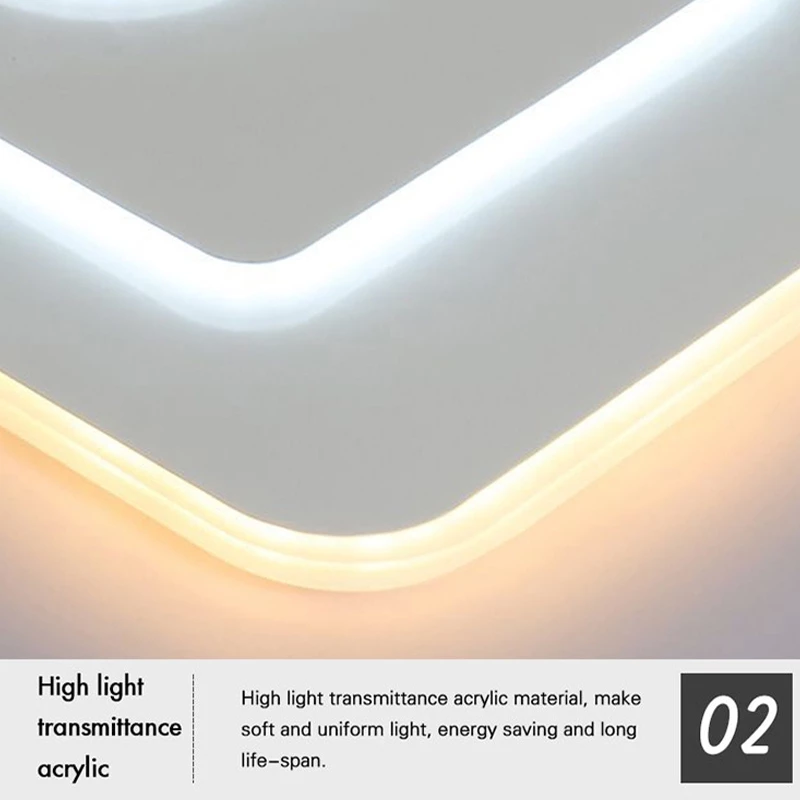 TEECK LED Ceiling Light Nordic Modern Tricolor Ceiling Lamp for Living ...