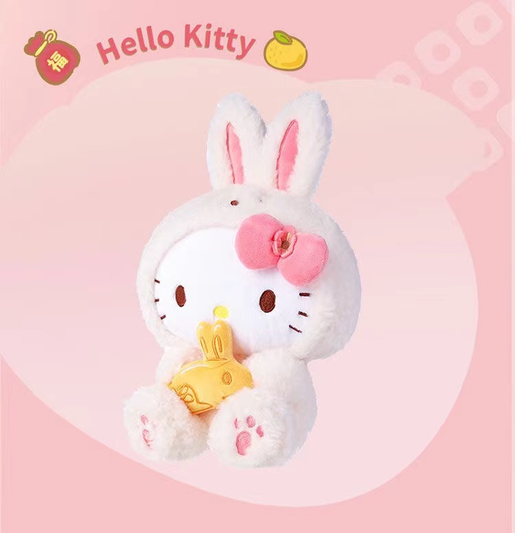 Miniso TOPTOY Sanrio Cross-Dressing Rabbit Sitting Doll Plush Doll ...