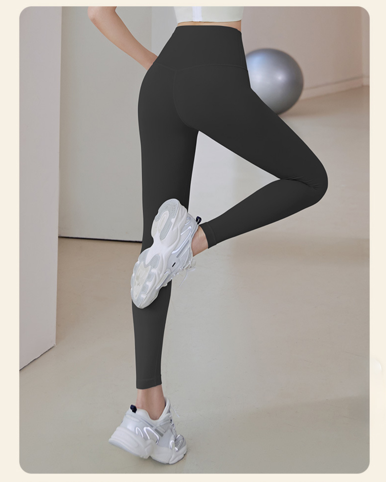 Peach Yoga Pants High Waist Tightening Hip Lifting Moisture Wicking ...