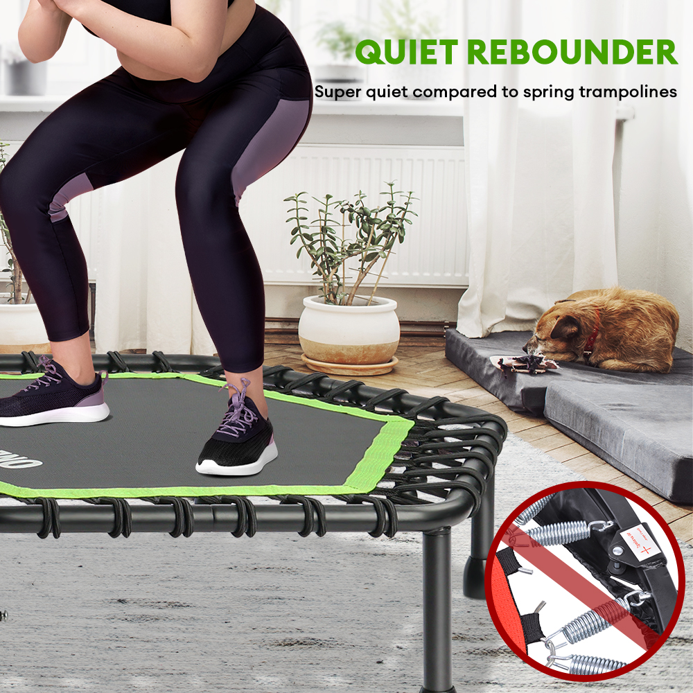 OneTwoFit Folding Trampoline 50 Inch Sports Equipment Jump Trampoline Aerobic Exercise Sport ...