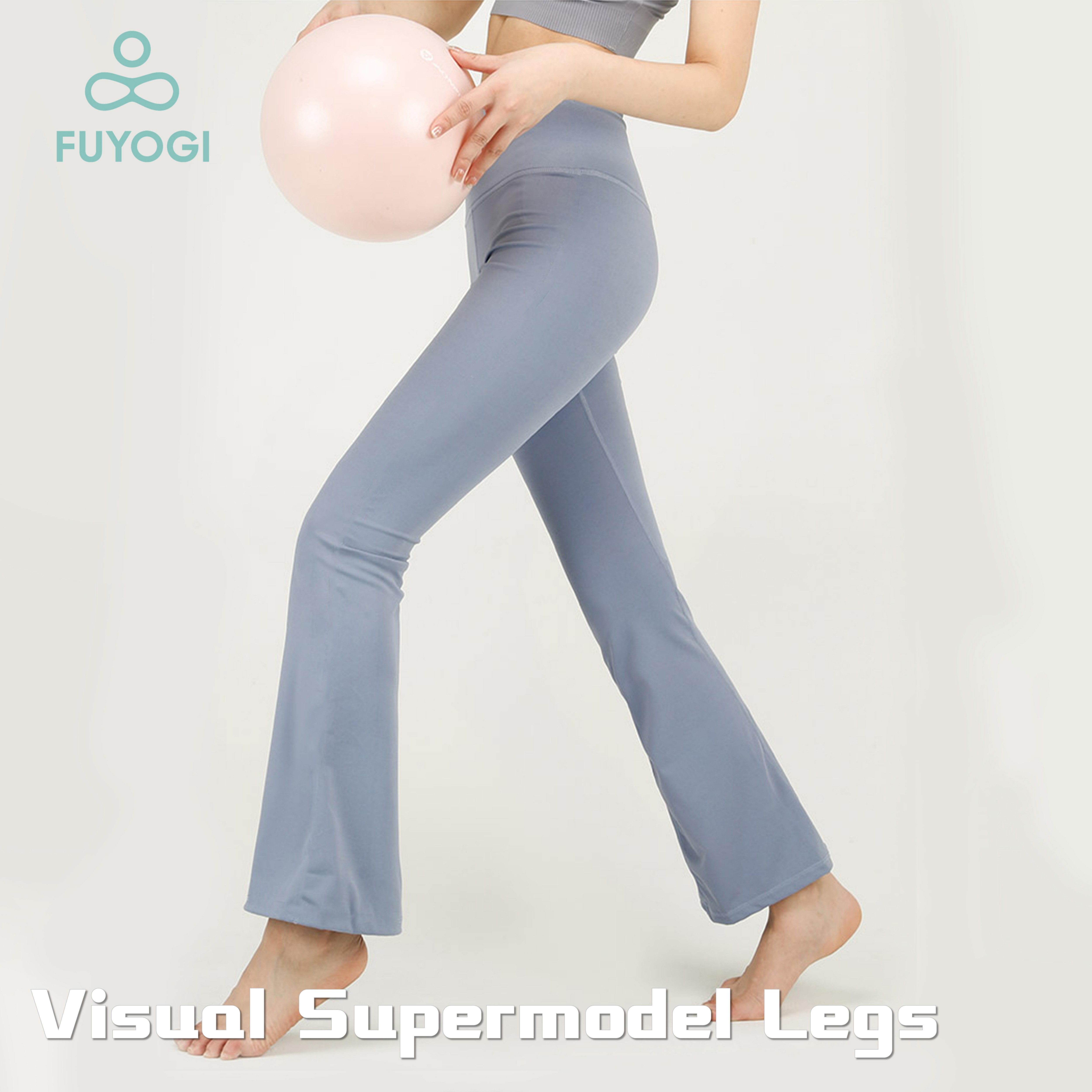 FUYOGI Flare Leg Yoga Pants High Waist Hip-lifting Breathable ...