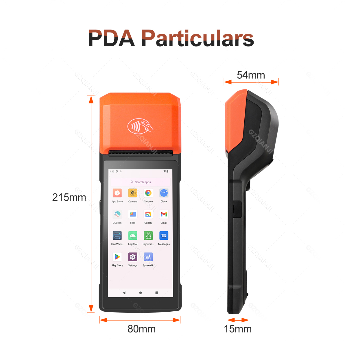 PDA POS Terminal Receipt Printing Large Memory Support Loyverse POS ...