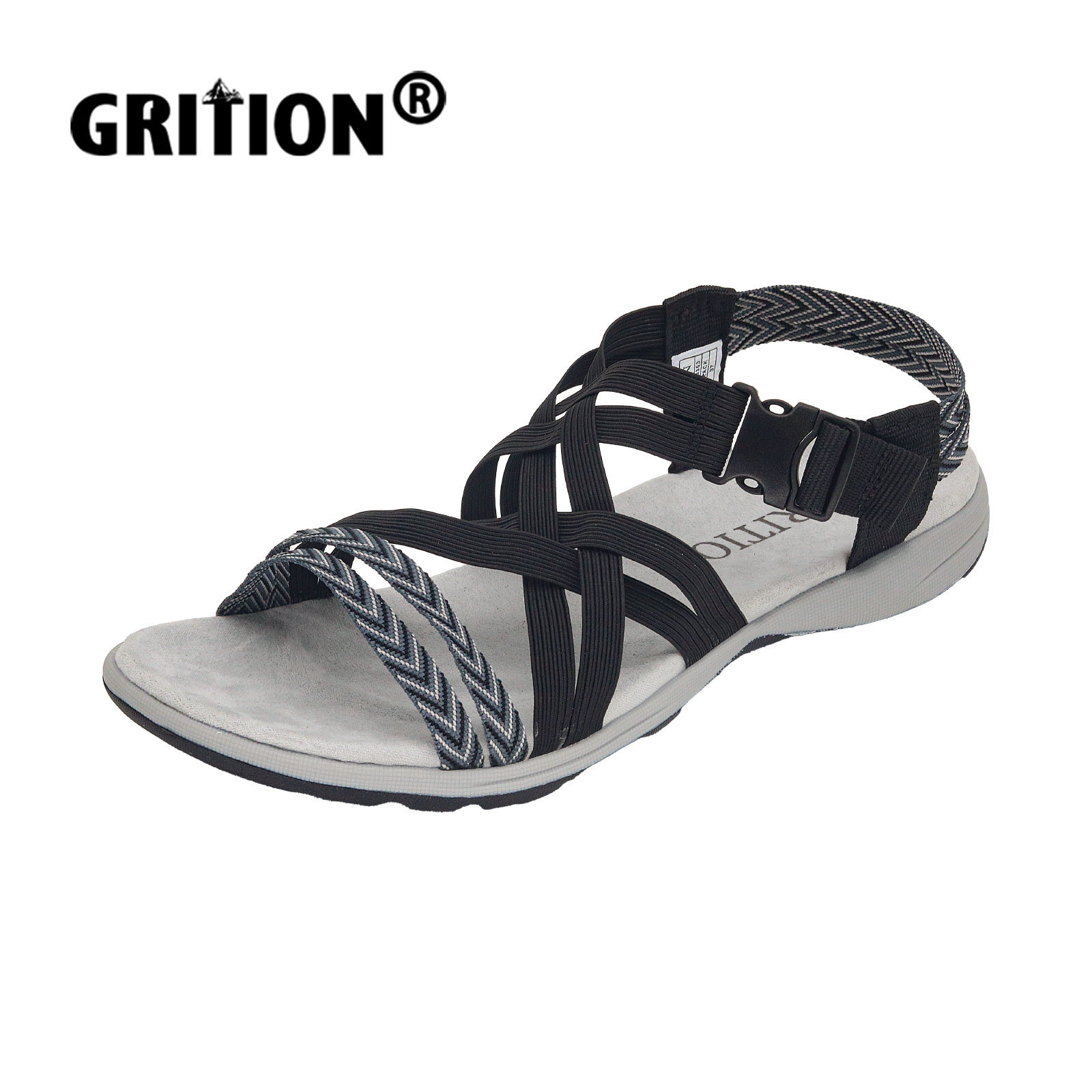 GRITION Sandals For Women Trekking Summer Sport Flat Breathable Beach ...