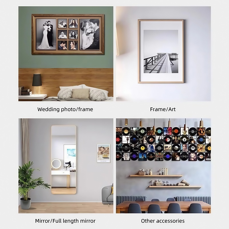 Flush Mount Photo Frame Hook Clip Interlock Bracket Hanging Wall ...