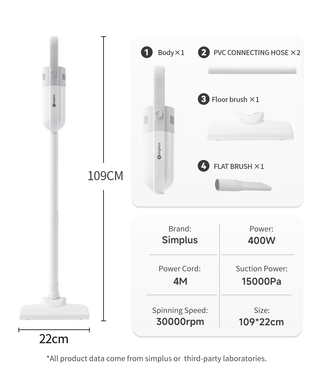 Simplus Vacuum Cleaner for Home Handheld Vacuum Strong Suction ...