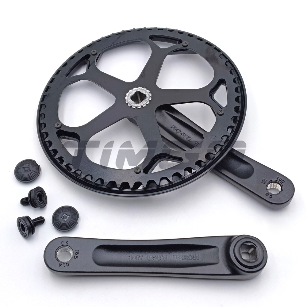Prowheel Fixie Folding Road Bike 1x Speed Crankset 52T Single Cahinring ...