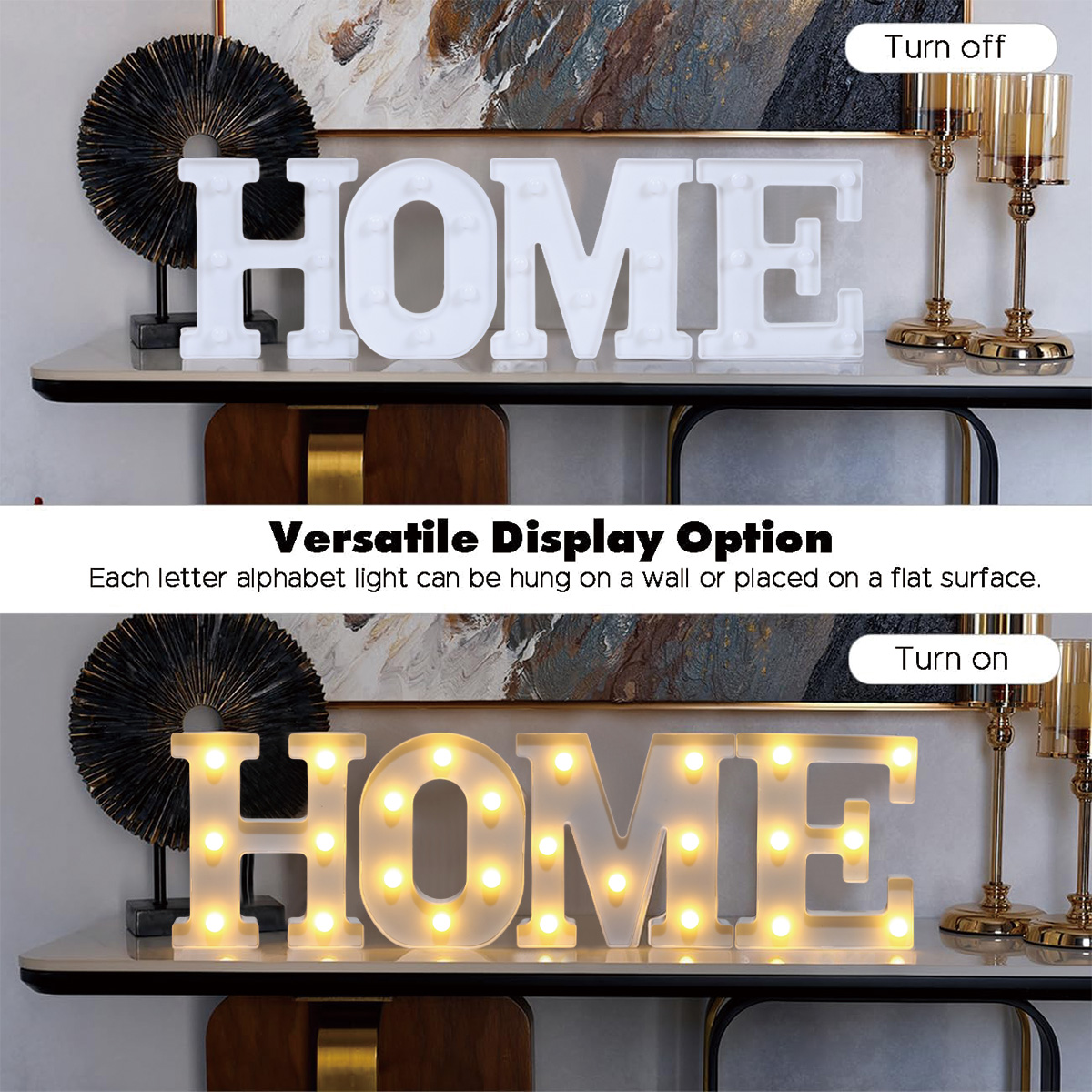 16cm Letter LED Light Number Light Battery Operated Alphabet Standee ...