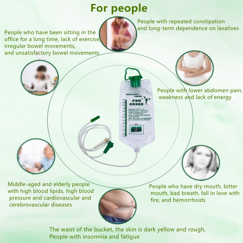 Home Colon Cleansing Enema Kit Reusable Anal Douche Rinse Bag for ...