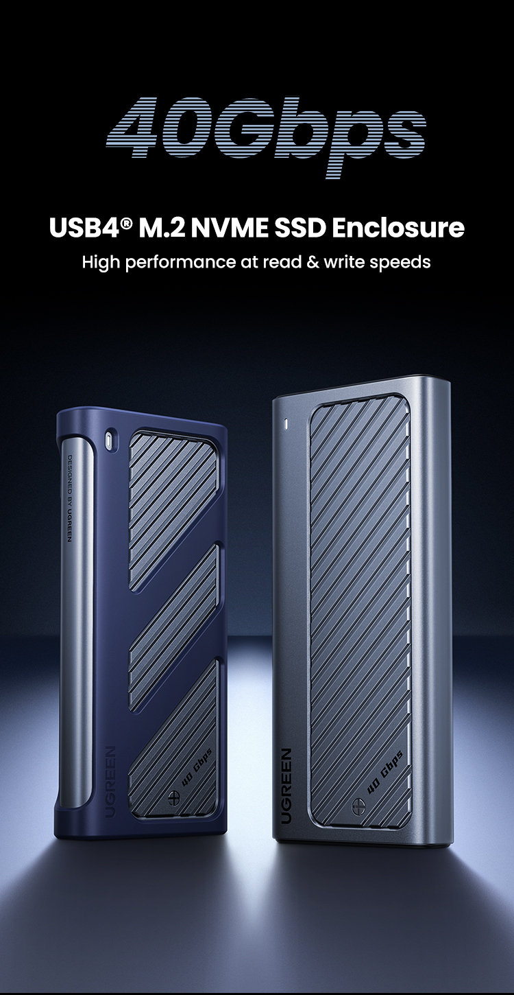 UGREEN 40Gbps M.2 NVME SSD Enclosure Computer Adapter USB 4 NVMe ...