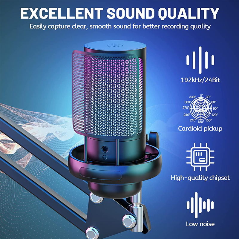 Cantilever Podcast Me6D Microphone Mute Capacitive Mic for Gaming PC ...