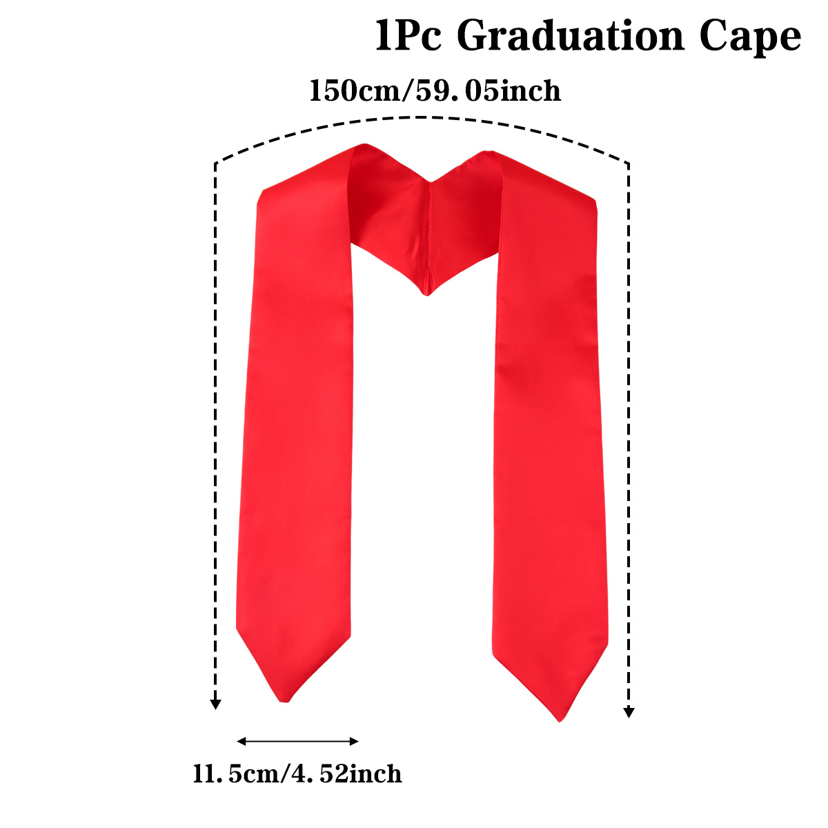 150*11.5cm Satin Graduation Stole Graduation Decoration Honorary Shawl ...