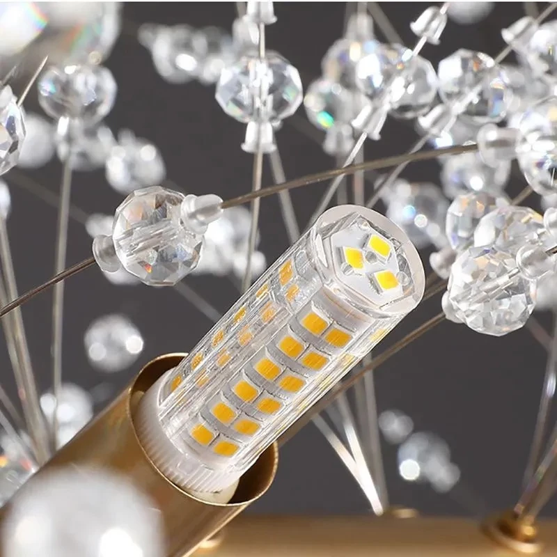 TEECK Modern Minimalist Crystal Hanging Lamp Gold Gypsophila Chandelier ...