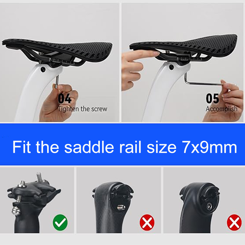 Bike 3D MTB Saddle Seat 3D Printed Saddle Ultralight Carbon Fiber Road ...