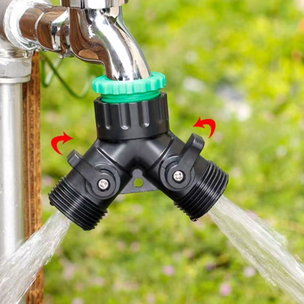 Double Switch Irrigation Ball Valve 3/4'' Thread Water PIpe Y-shaped ...
