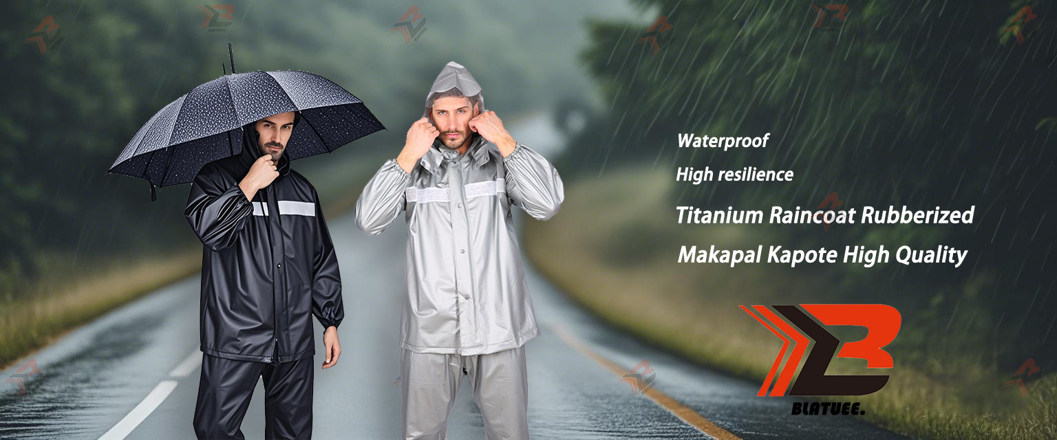【Buy 1 take 1】Titanium Rubberized Raincoat Makapal Kapote adult ...
