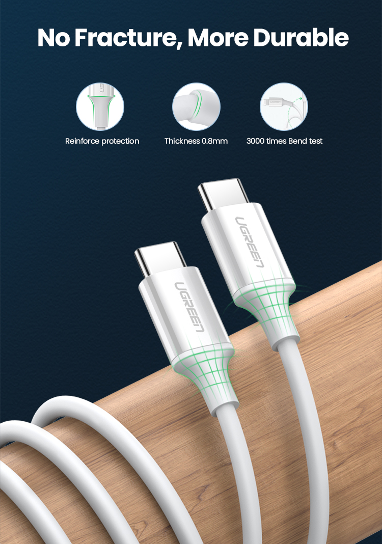 UGREEN USB C to USB Type C Cable 60W for Samsung MacBook iPad Pro USB Type C Charging Cable 3A ...
