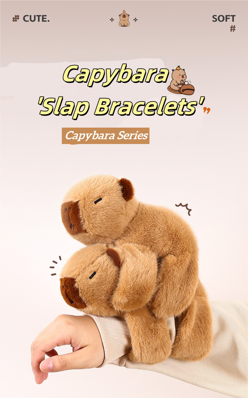 Capybara Plush Pop Ring Capybara Doll Bracelet Doll Plush Toy Girl Doll ...