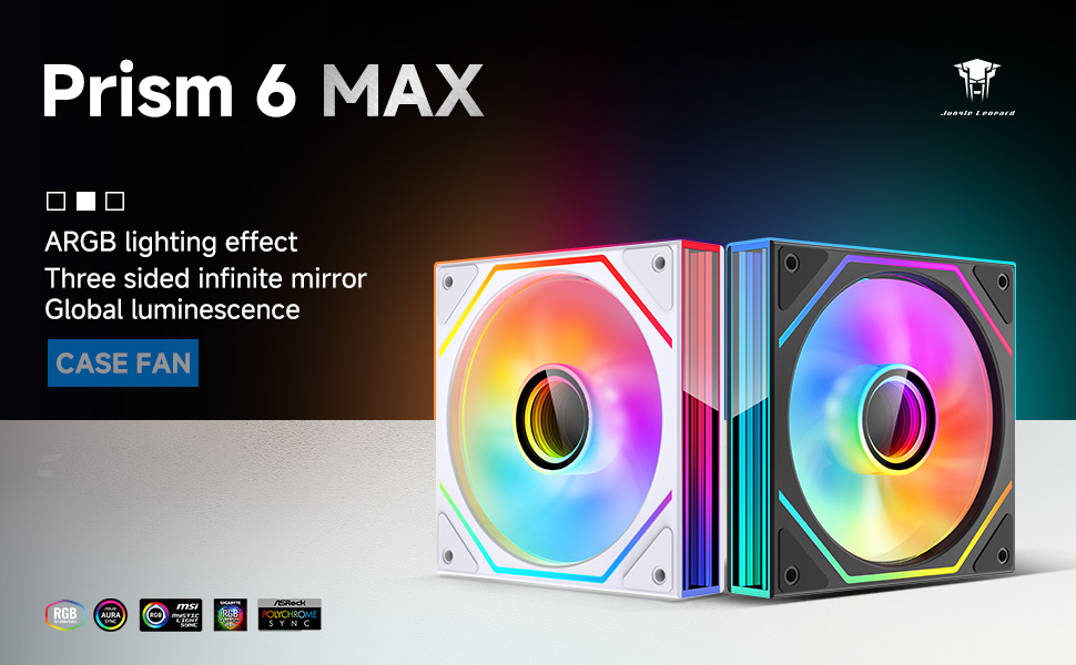 Jungle Leopard Prism 6MAX ARGB CPU Fan 120mm Black White 3 Side ...