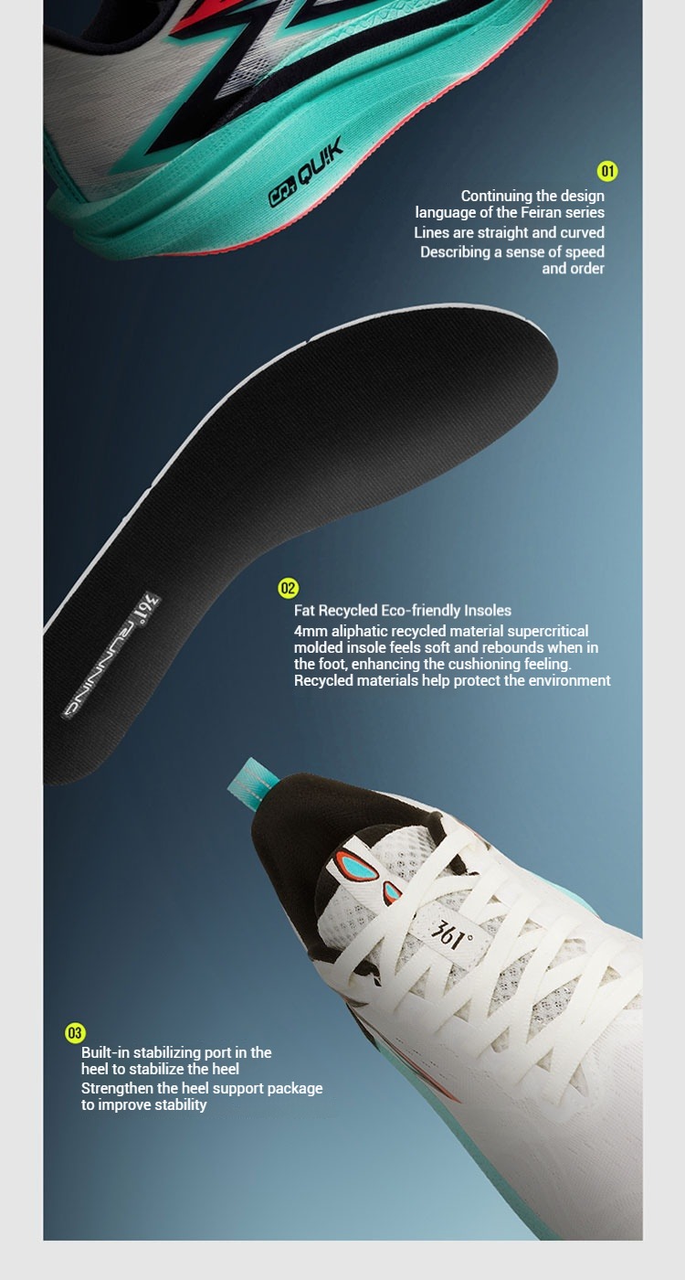 361Degrees Flame 4 Mix Men Running Shoes Breathable Heat-dissipating ...
