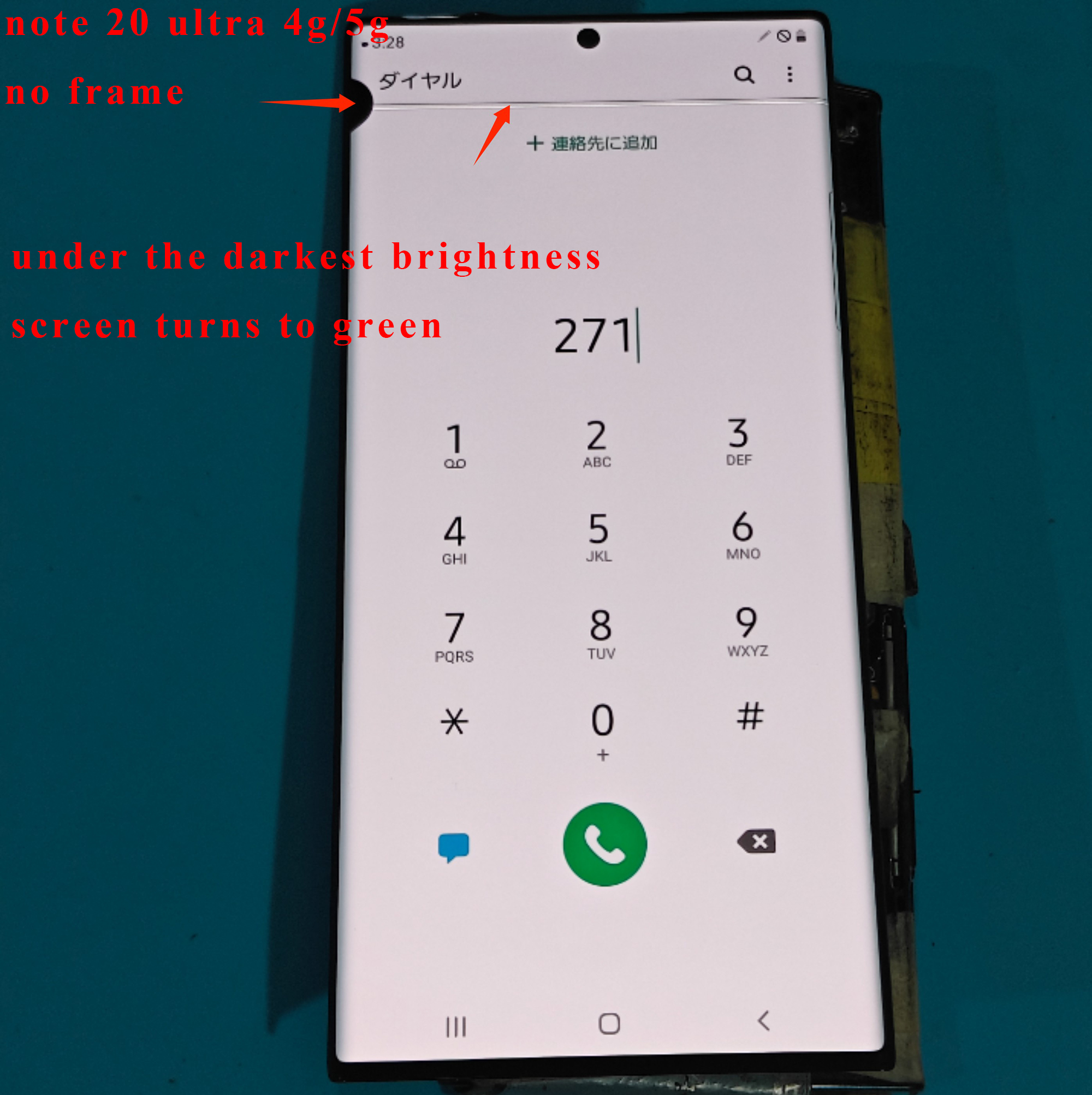 6.9''super amoled has line scratch screen For Samsung NOTE 20 Ultra ...