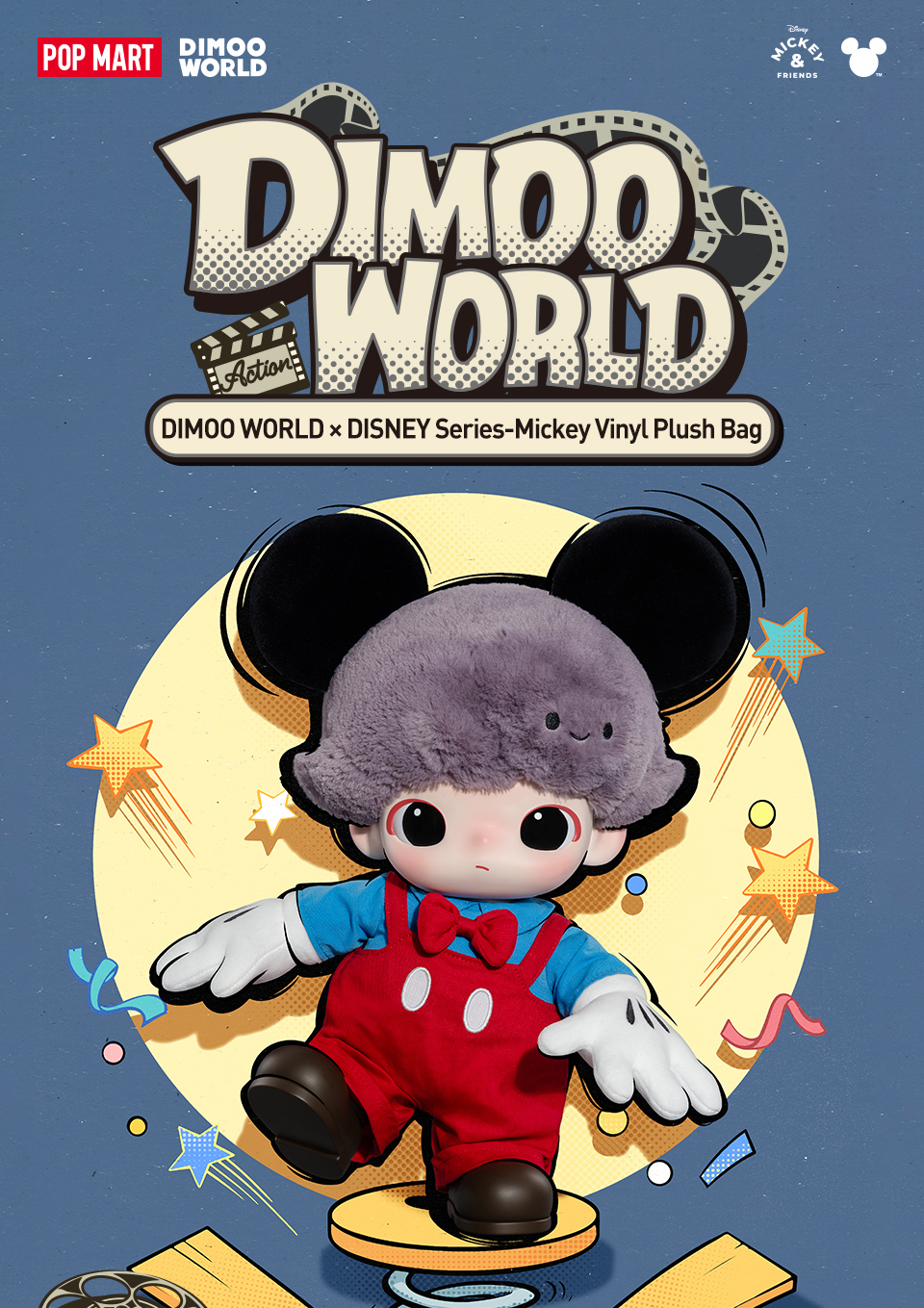 POP MART DIMOO WORLD x DISNEY Series-Mickey Vinyl Plush Bag | Shopee ...