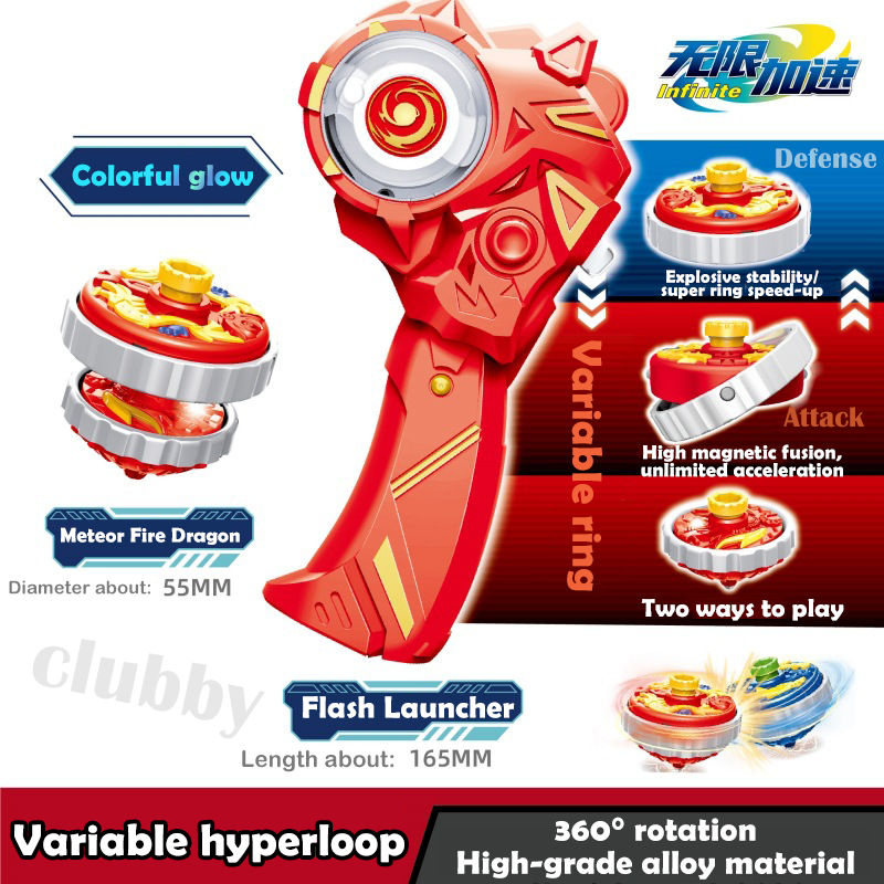 Beyblade x metal spinner burst Luminous Launcher Variable Ring Battle ...