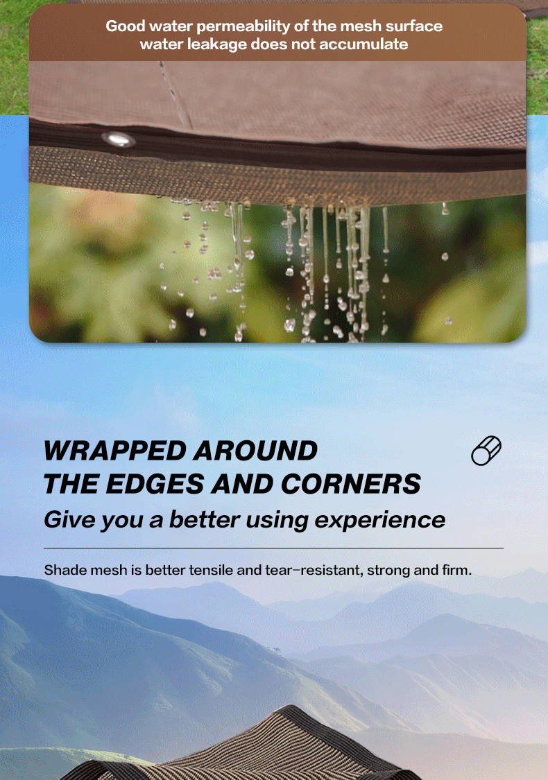 Brown Sunshade net shade sunshade outdoor waterproof sun shade net ...